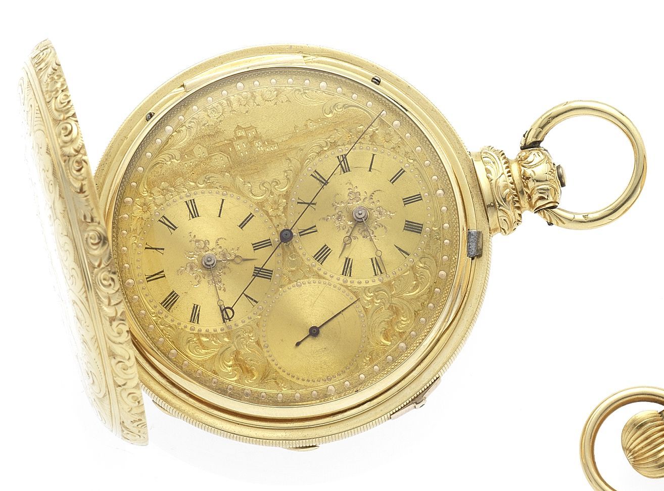 Bonhams : Delachaux. A fine and rare 19th century 18ct gold full hunter ...