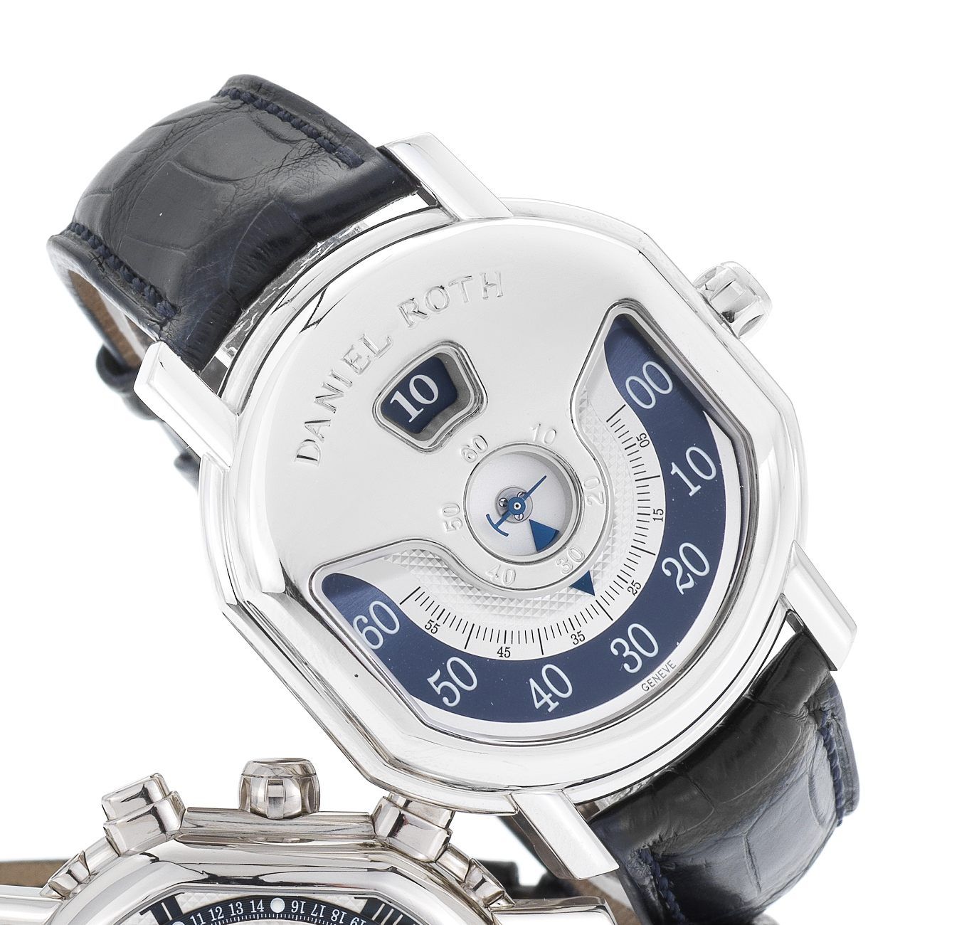 Daniel Roth. A fine and rare limited edition platinum jumping hour ...