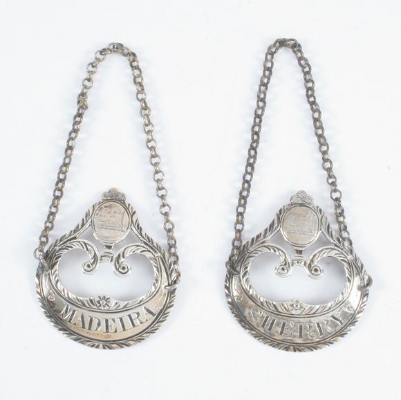 Bonhams : A pair of George IV silver wine labels By Charles Rawlings ...