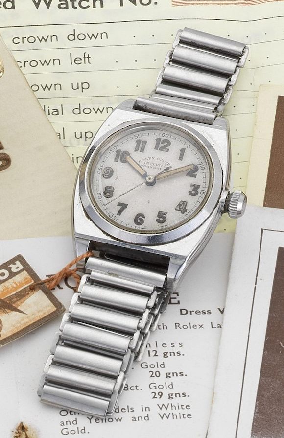 Bonhams : Rolex. A stainless steel centre seconds bracelet watch ...