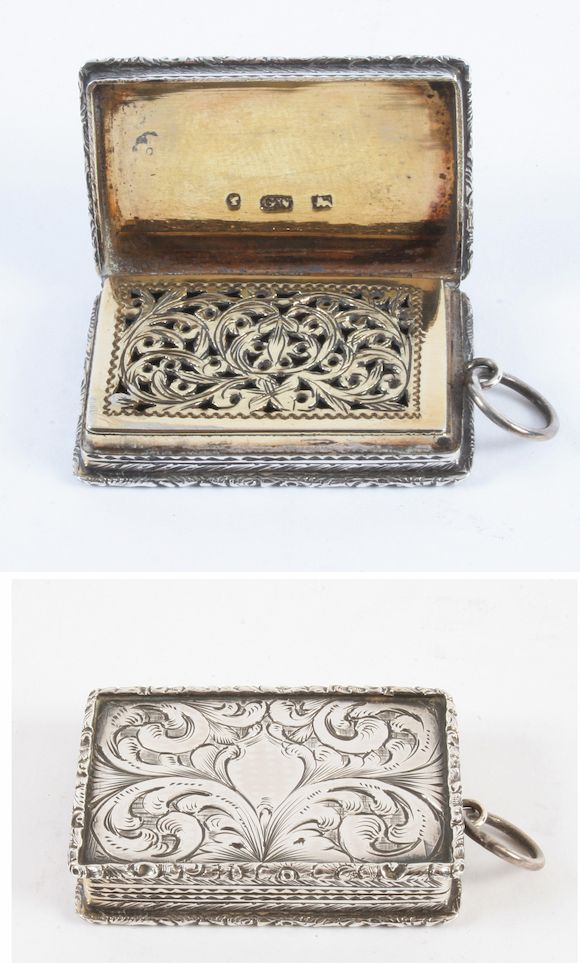 Bonhams : A Victorian silver viniagrette Probably by George Wish ...