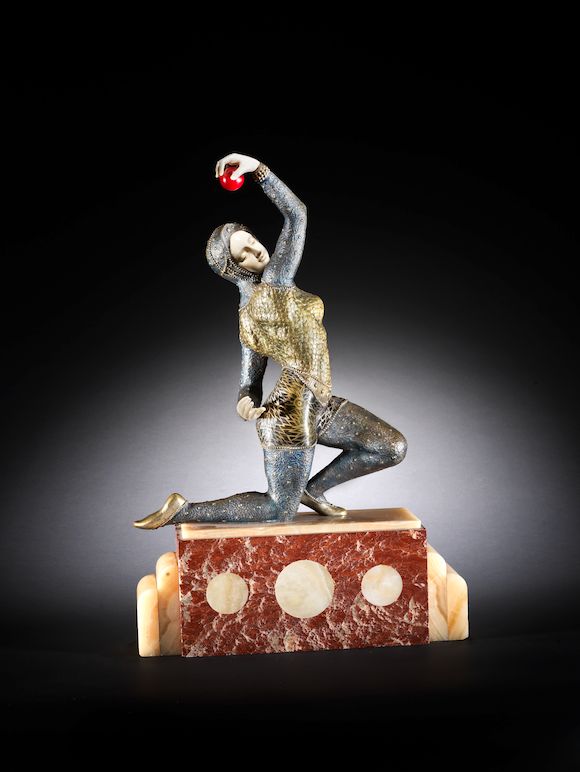 Bonhams : Affortunato Gory 'Ball Dancer' a Cold-Painted and Carved ...