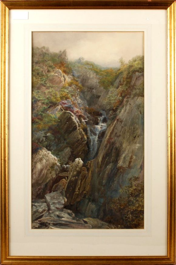 Bonhams : Arthur Croft (British, 1828-died circa 1893), 1881 Waterfall ...