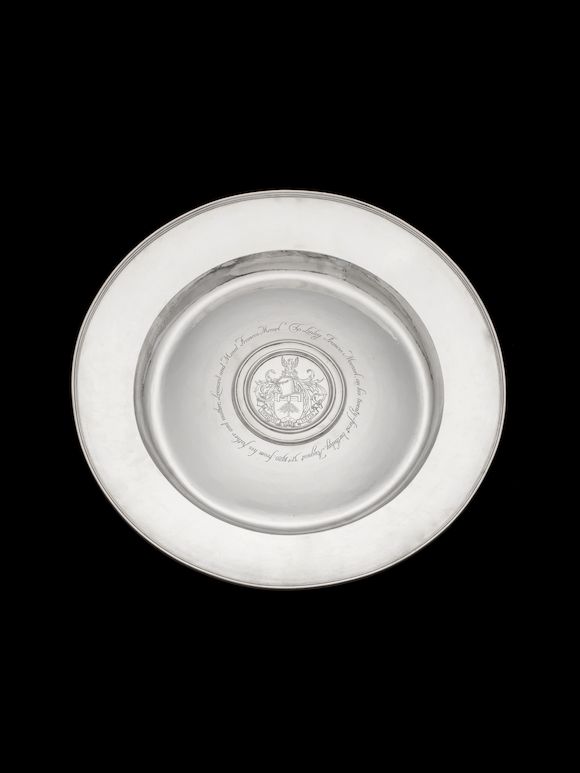 Bonhams : OMAR RAMSDEN: The Messel presentation silver rose water dish ...