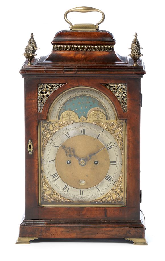 Bonhams : A good late 18th century mahogany bracket clock with ...