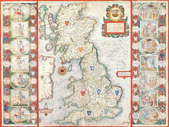 Bonhams : HEPTARCHY SPEED (JOHN) Britain as it was Divided in the Tyme ...