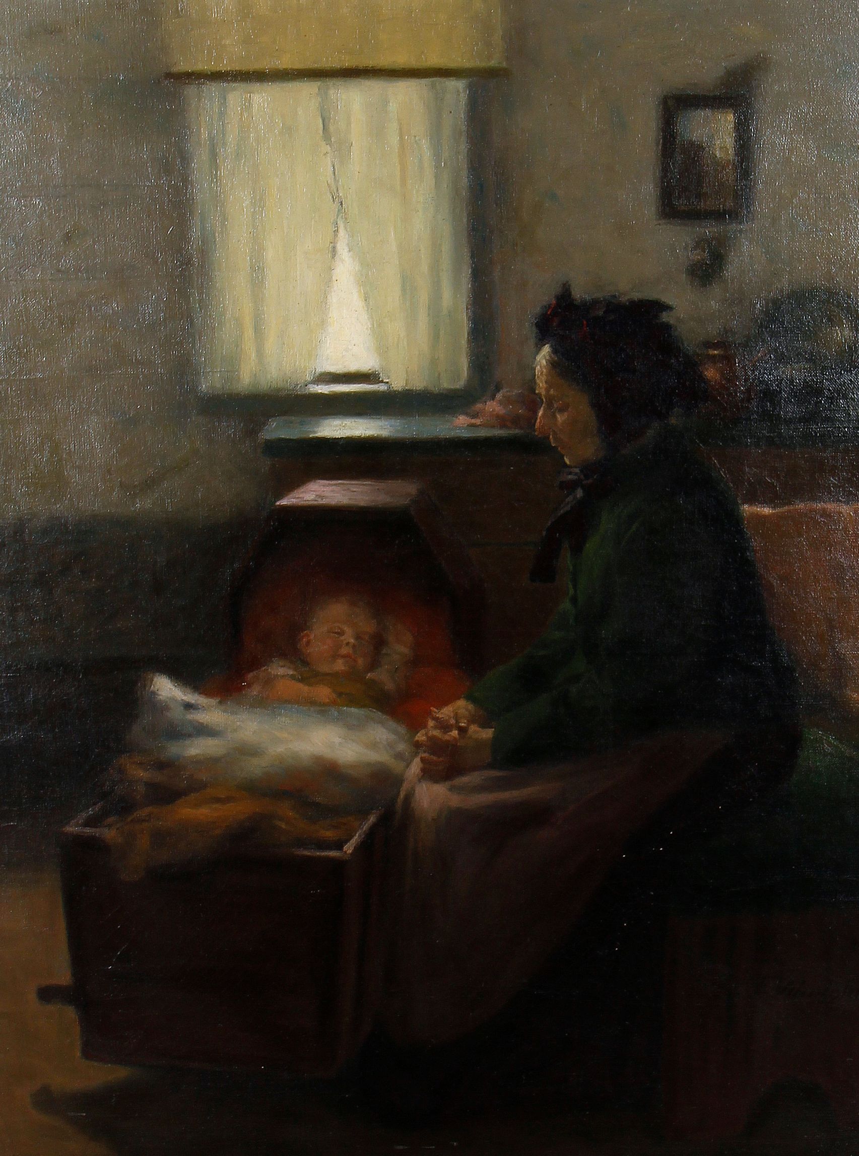 Bonhams : Fritz Schnitzler (German, 1851-1920) At the cradle