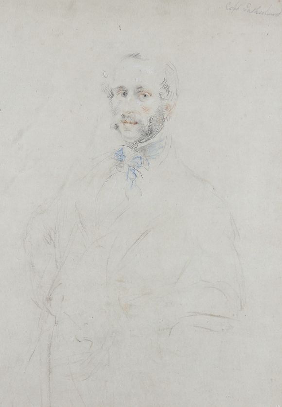Bonhams : John Linnell (British, 1792-1882) Portrait of Captain Sutherland