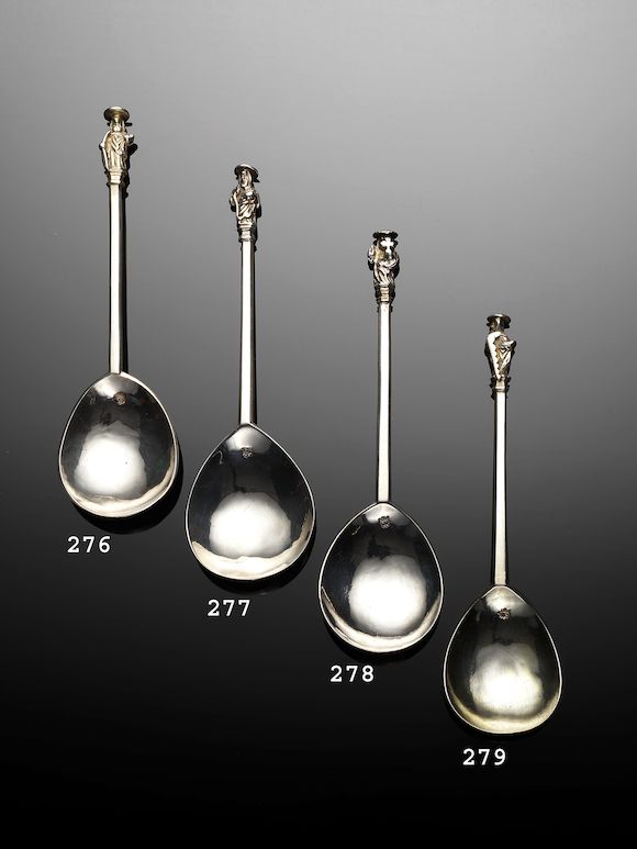 Bonhams : A Charles I silver Apostle spoon, St Jude, by John Feake ...