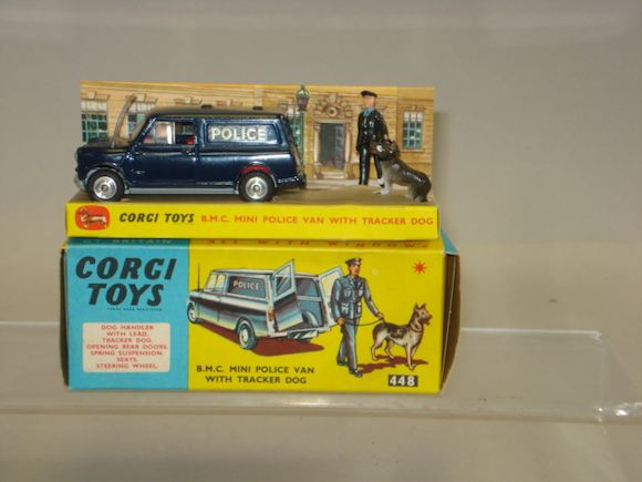 Bonhams : Corgi 448 BMC Mini Police van with tracker dog