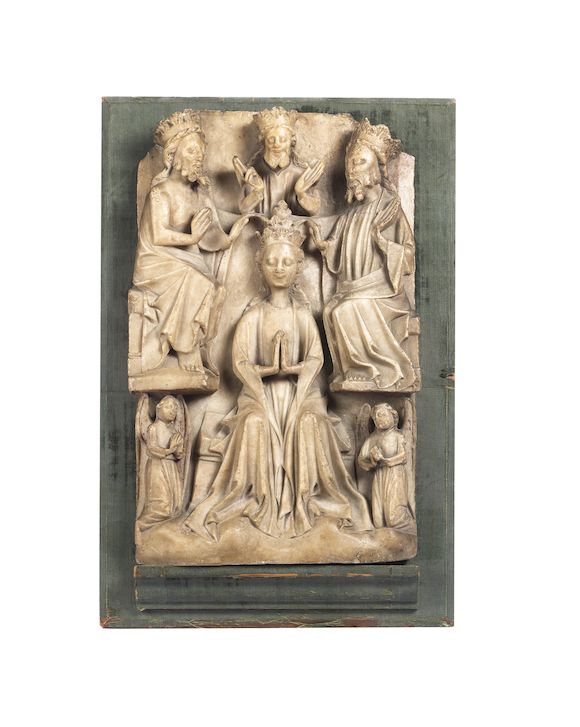 Bonhams : A 15th century Nottingham alabaster relief depicting the ...