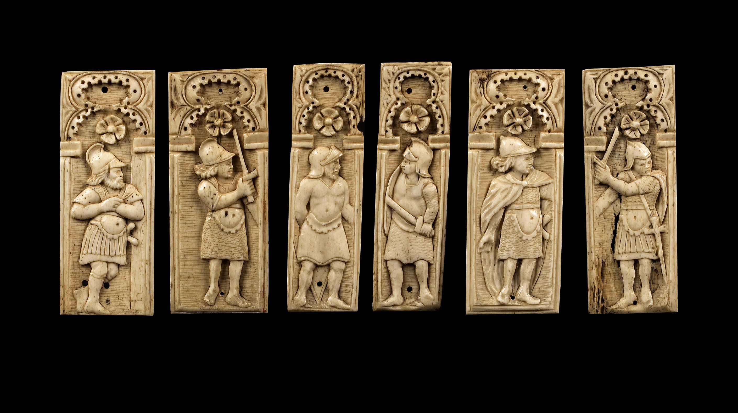 Bonhams : A set of six Italian carved bone relief panelspossibly from a ...