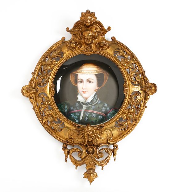 Bonhams : A collection of four Vienna style portrait wall plates ...
