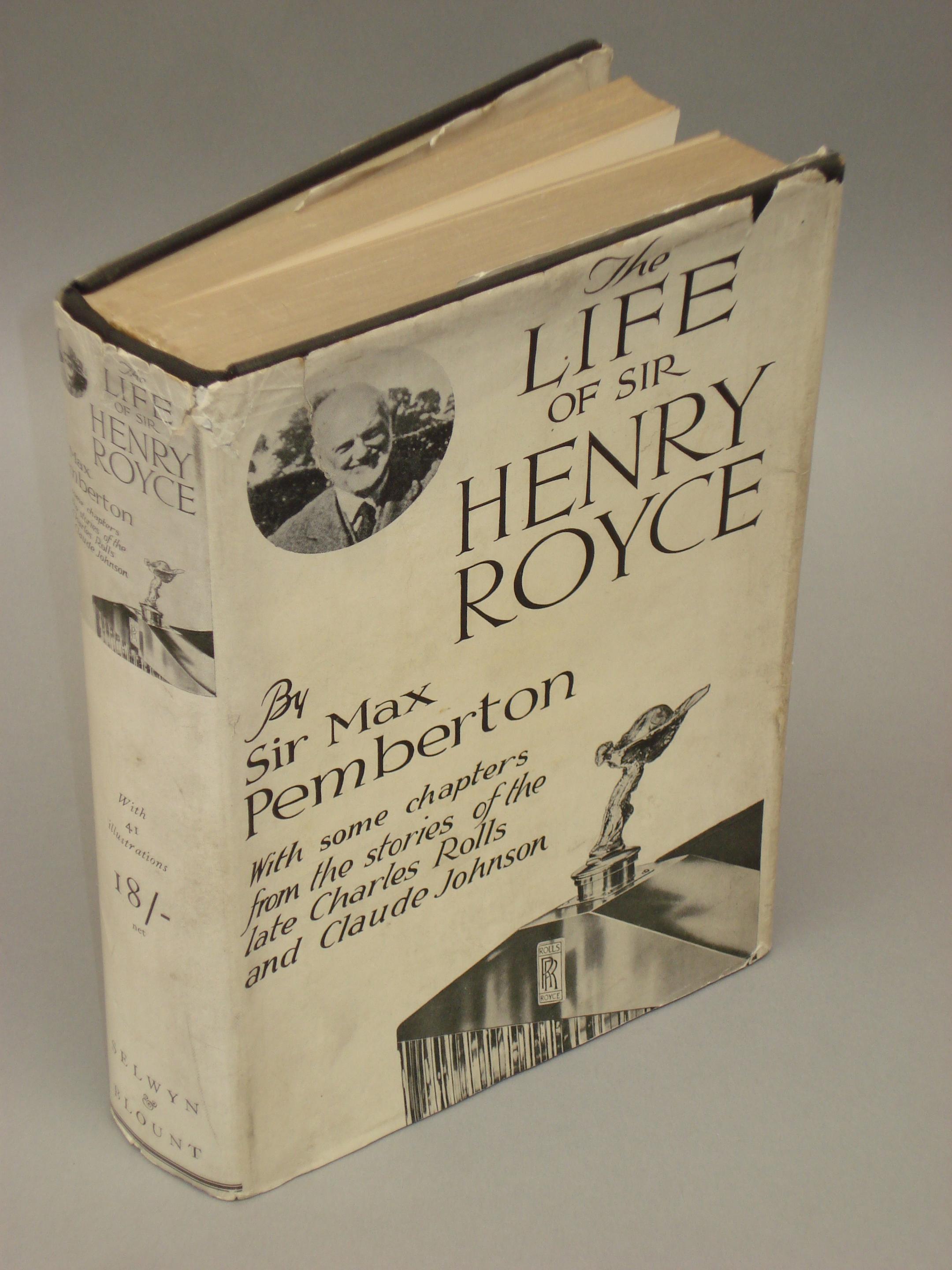 Bonhams Cars : First, signed edition of "The Life of Sir Henry Royce ...