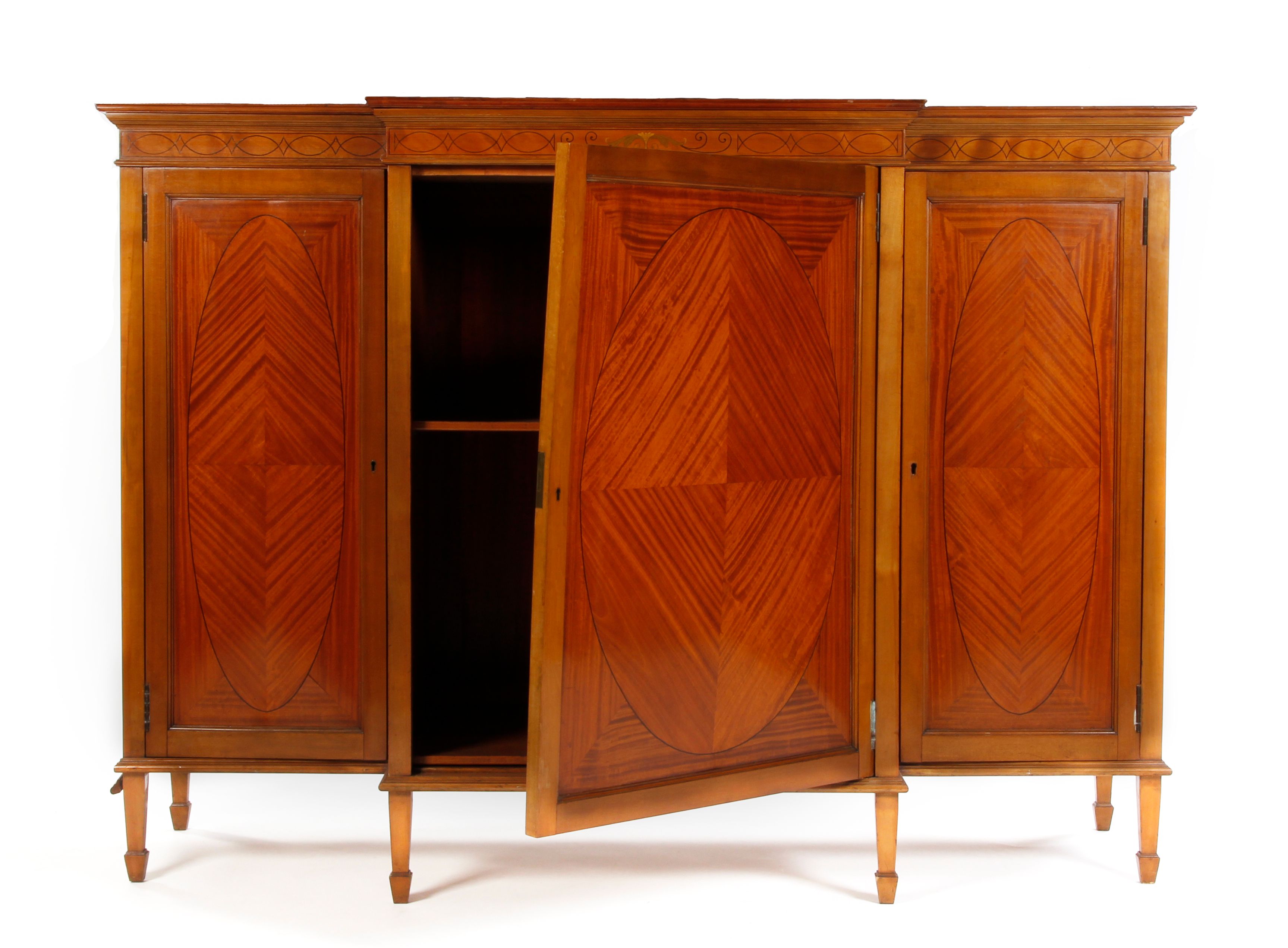 Bonhams : A Goohdall, Lamb and Heighway satinwood and ebony-strung ...
