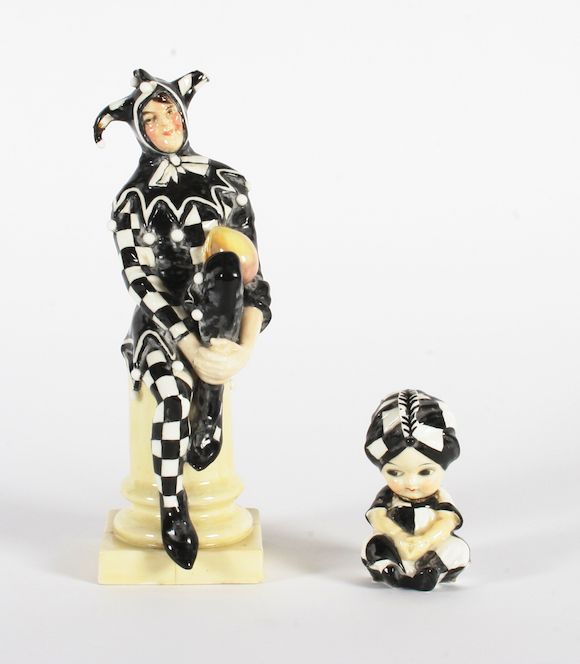 Bonhams : A Royal Doulton figure 'A Jester' and another 'Boy with Turban'