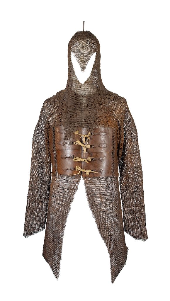 Bonhams : An Islamic Mail Coif (Kulah Zirah) And Mail And Plate Shirt