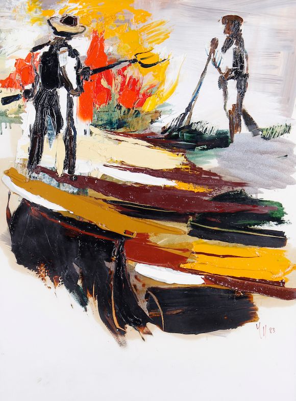 Bonhams : Isabelle Duret-Dujarric (French, born 1949) 'Feu de paille'