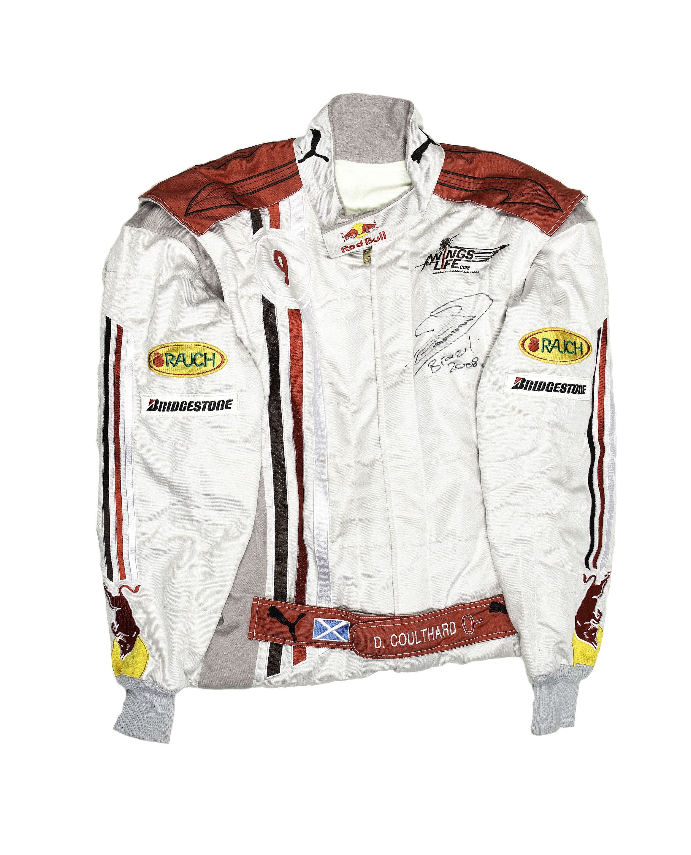 Bonhams Cars : David Coulthard's Red Bull racing overalls with Wings ...