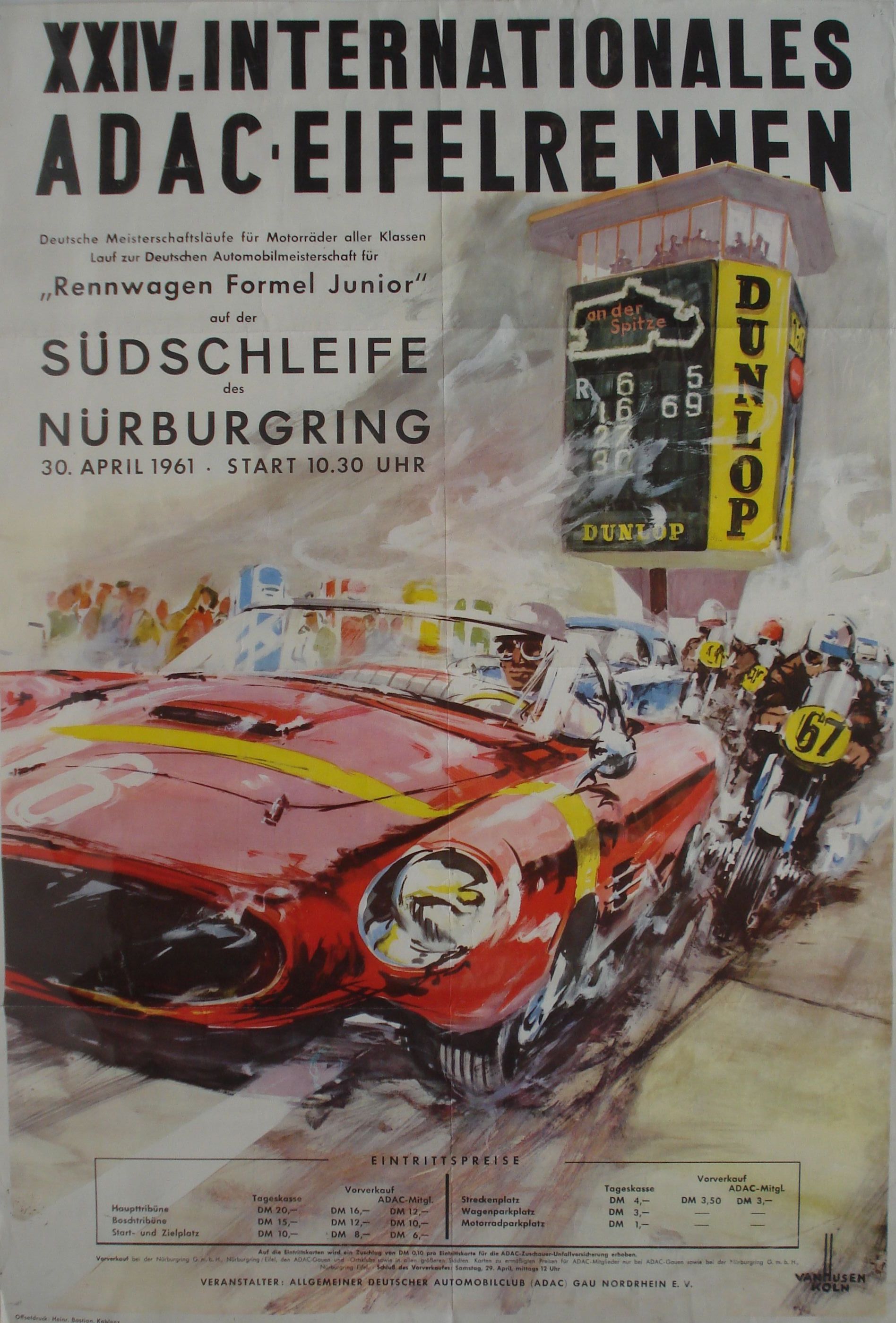 Bonhams Cars : A 1962 German Grand Prix poster,