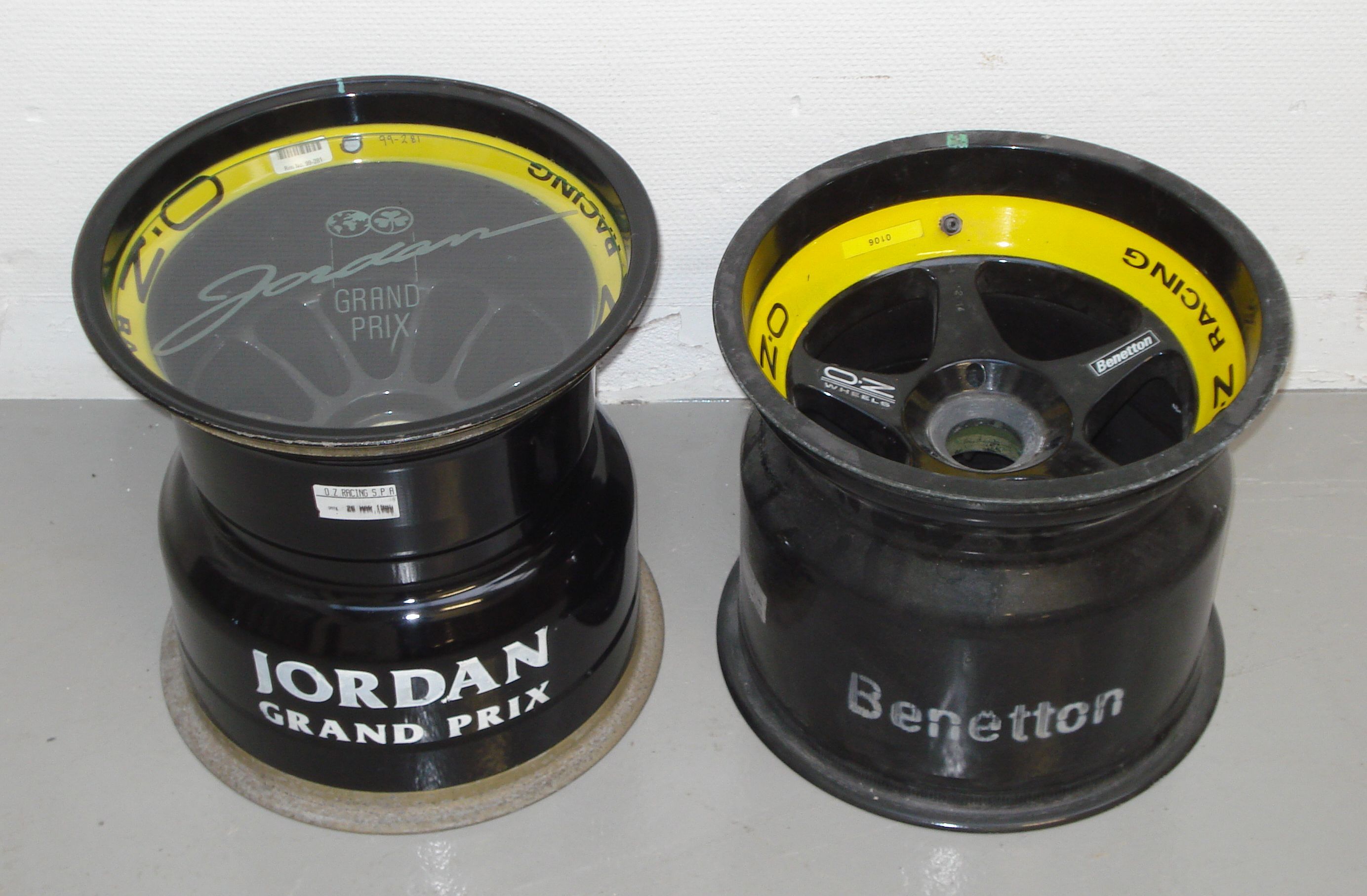Bonhams Cars : Two OZ Racing Grand Prix wheels for Jordan and Benetton,