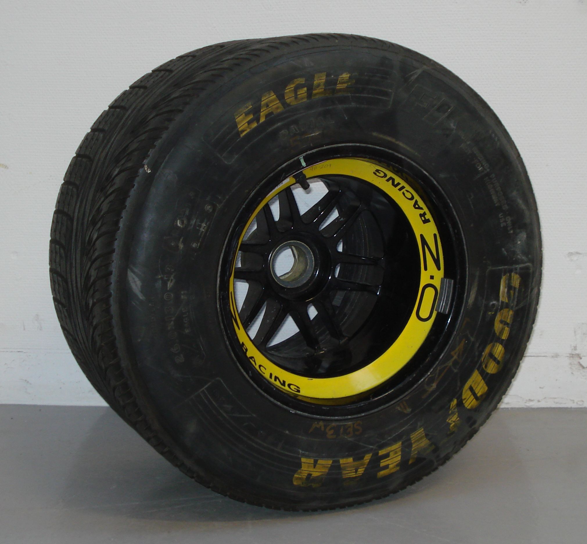 Bonhams Cars : A 1990s Williams F1 OZ rear wheel with tyre,