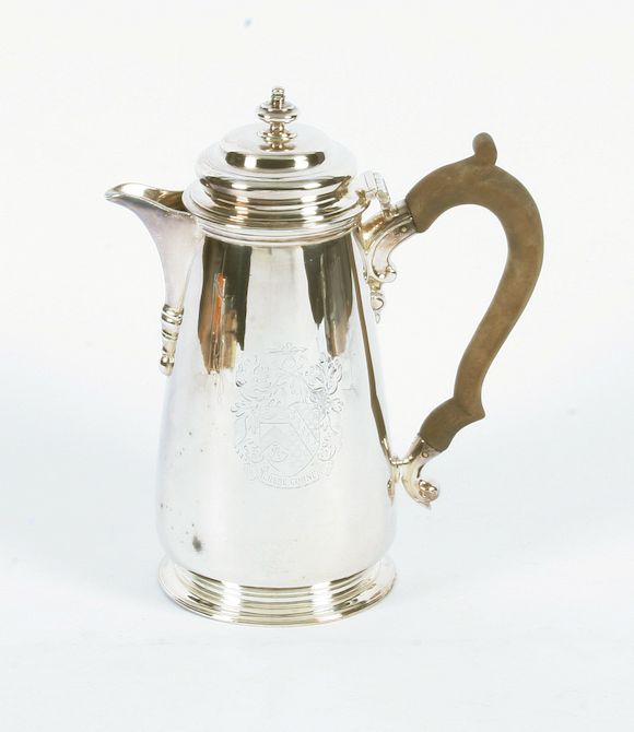 Bonhams : A silver hot water pot By Thomas & Edward Holliday, London, 1928,
