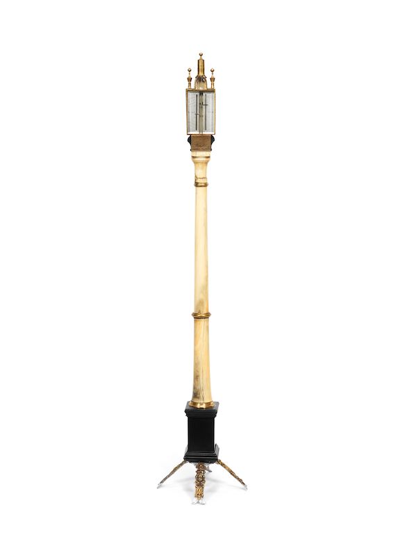 Bonhams : A fine and rare early 18th century ivory portable barometer ...