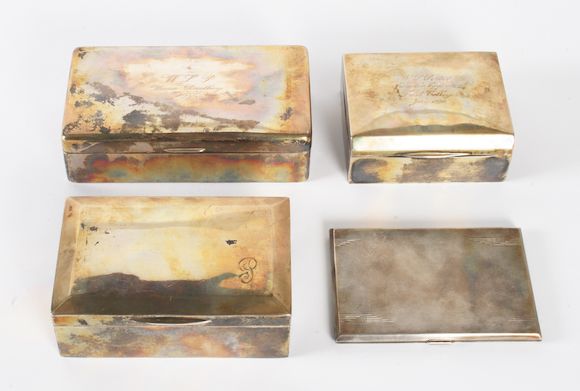 Bonhams : A silver cigarette case By Walker & Hall, Sheffield 1935, (4)