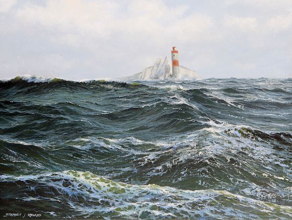 Bonhams : Stephen J. Renard (British, born 1947) Stormy sea with ...