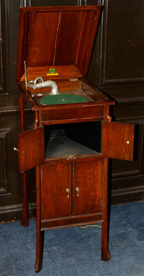 Bonhams : A Perophone cabinet gramophone