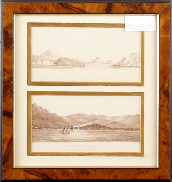 Bonhams : J Clark & J Hamble (after H Bellais)A view of the Island of ...