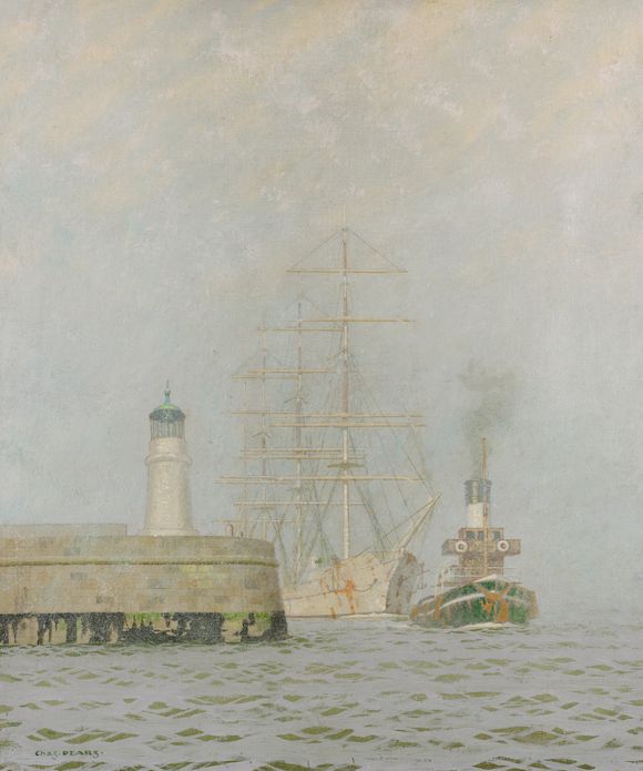 Bonhams : Charles Pears (British, 1873-1958) Fog off the Heads ...