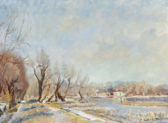 Bonhams : Harry Andrew Freeth (British, 1912-1986) 'Stockers Lake in ...