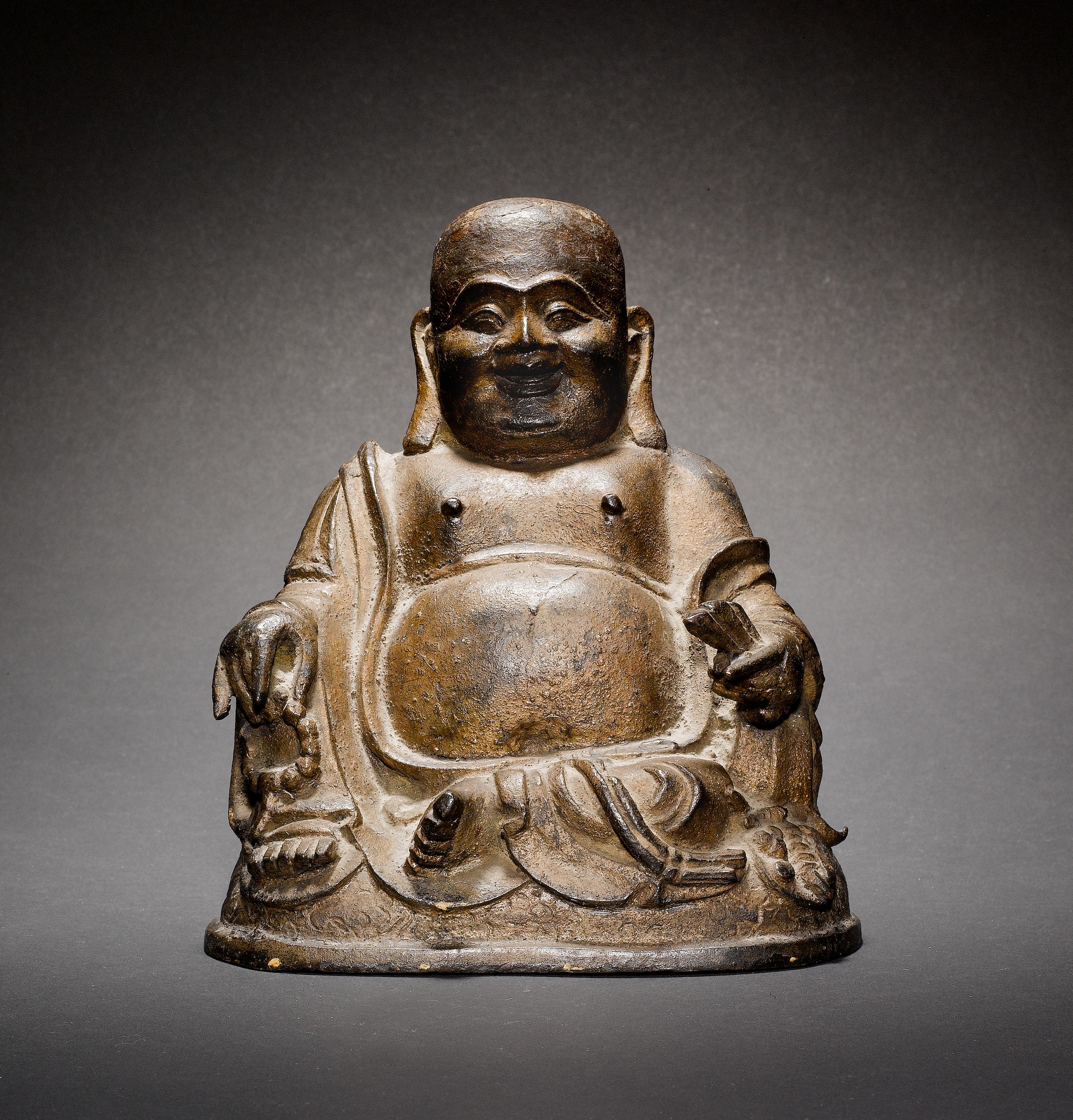 Bonhams : A bronze figure of Budai Heshang, The Manifestation Of Mile ...