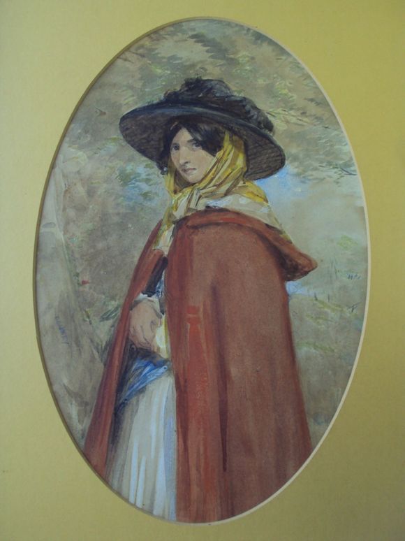 Bonhams : Octavius Oakley (British, 1800-1867) Study of a young lady ...