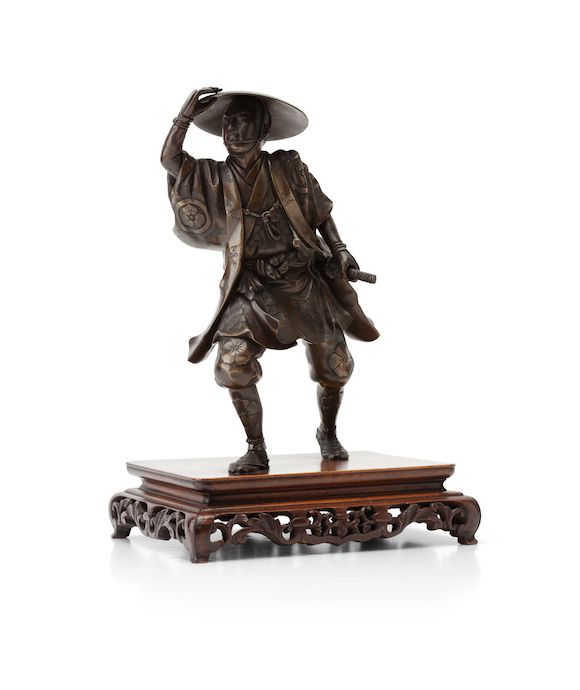 Bonhams : A Japanese bronze Tokugawa Shogun figure by Gyoko Meiji