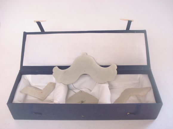 Bonhams : A large jade musical stone and three mineral examples