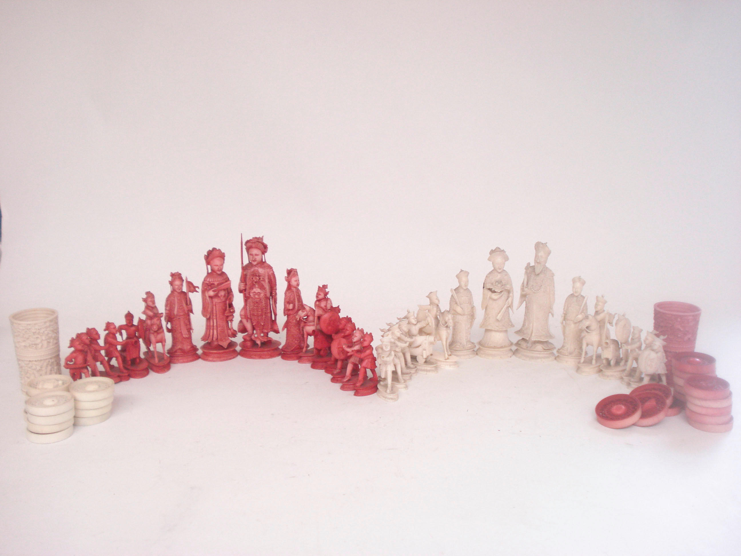 Bonhams A Canton Ivory Export Chess Set 19th Century