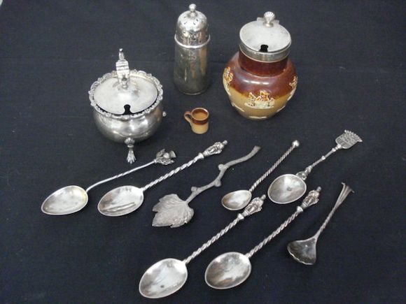 Bonhams : A silver mounted Doulton stoneware mustard Chester, 1893 (12)