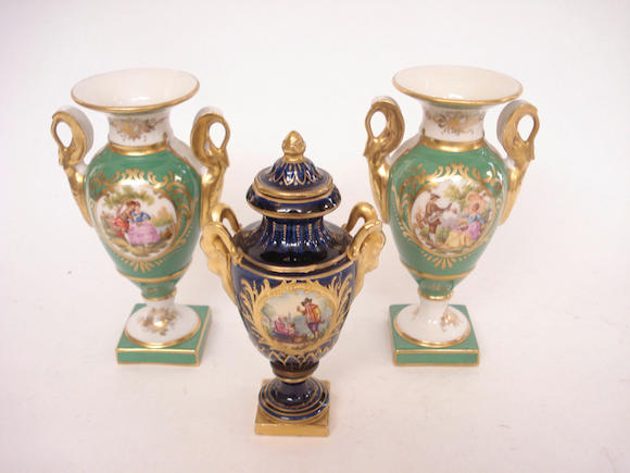 Bonhams Three Continental Vases 19th Century
