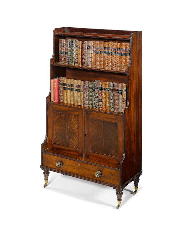 Bonhams A Regency Style Mahogany Waterfall Bookcase