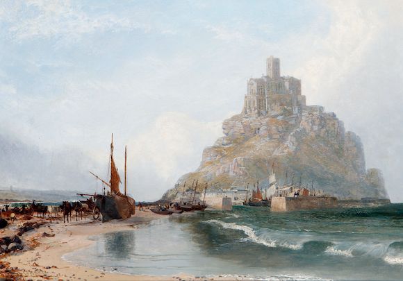 Bonhams : Joseph Paul Pettitt (British, 1812-1882) Mont St Michel, Normandy