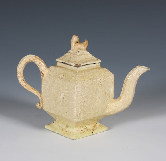Bonhams : A rare early Staffordshire agate ware teapot and cover, late ...