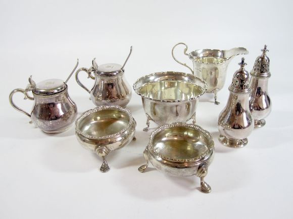 Bonhams : A pair of George III silver cauldron salts Maker's mark IS ...