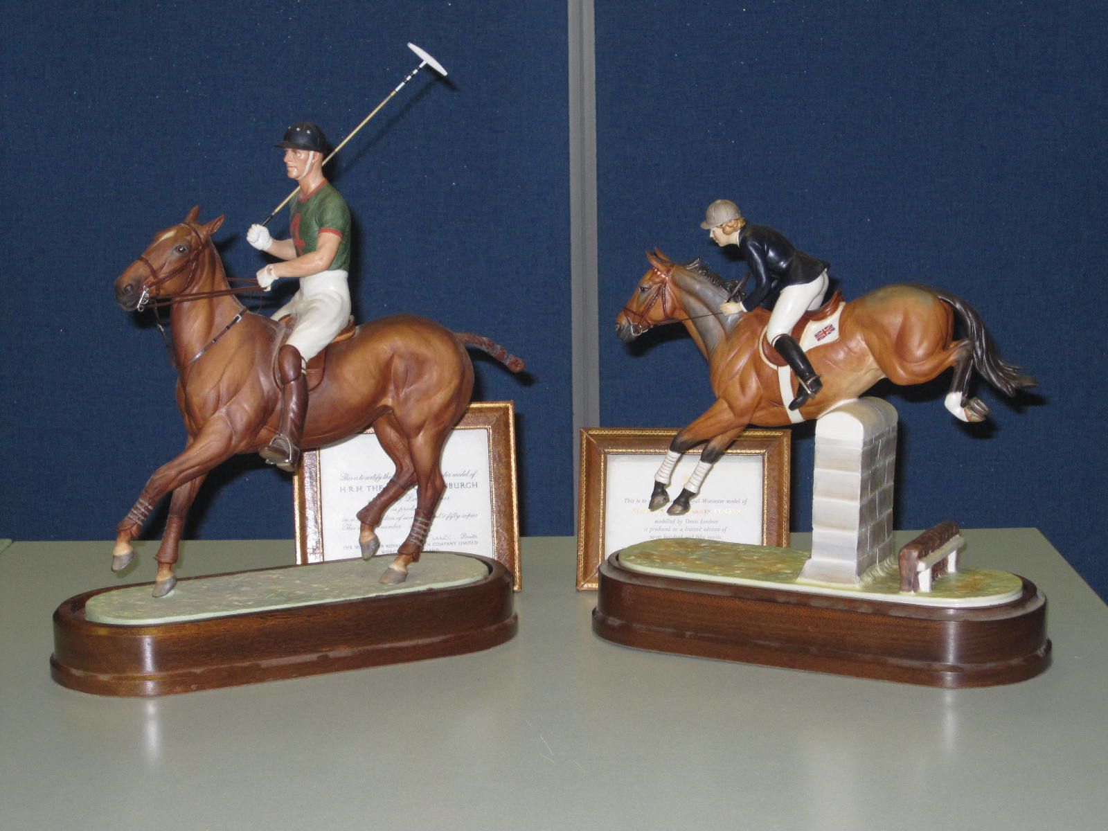 Bonhams : Doris Lindner for Royal Worcester, two porcelain equestrian ...
