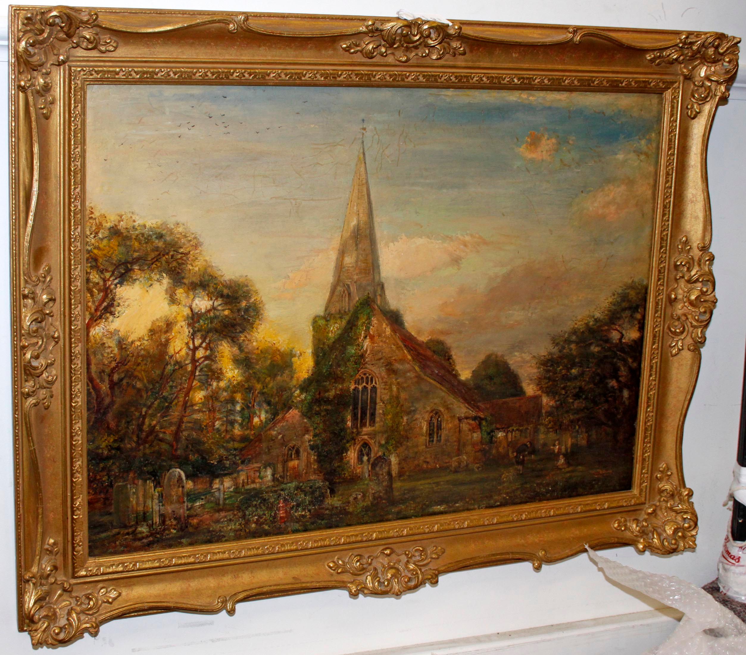 Bonhams : Henry Mark Anthony (British, 1817-1886) A country church