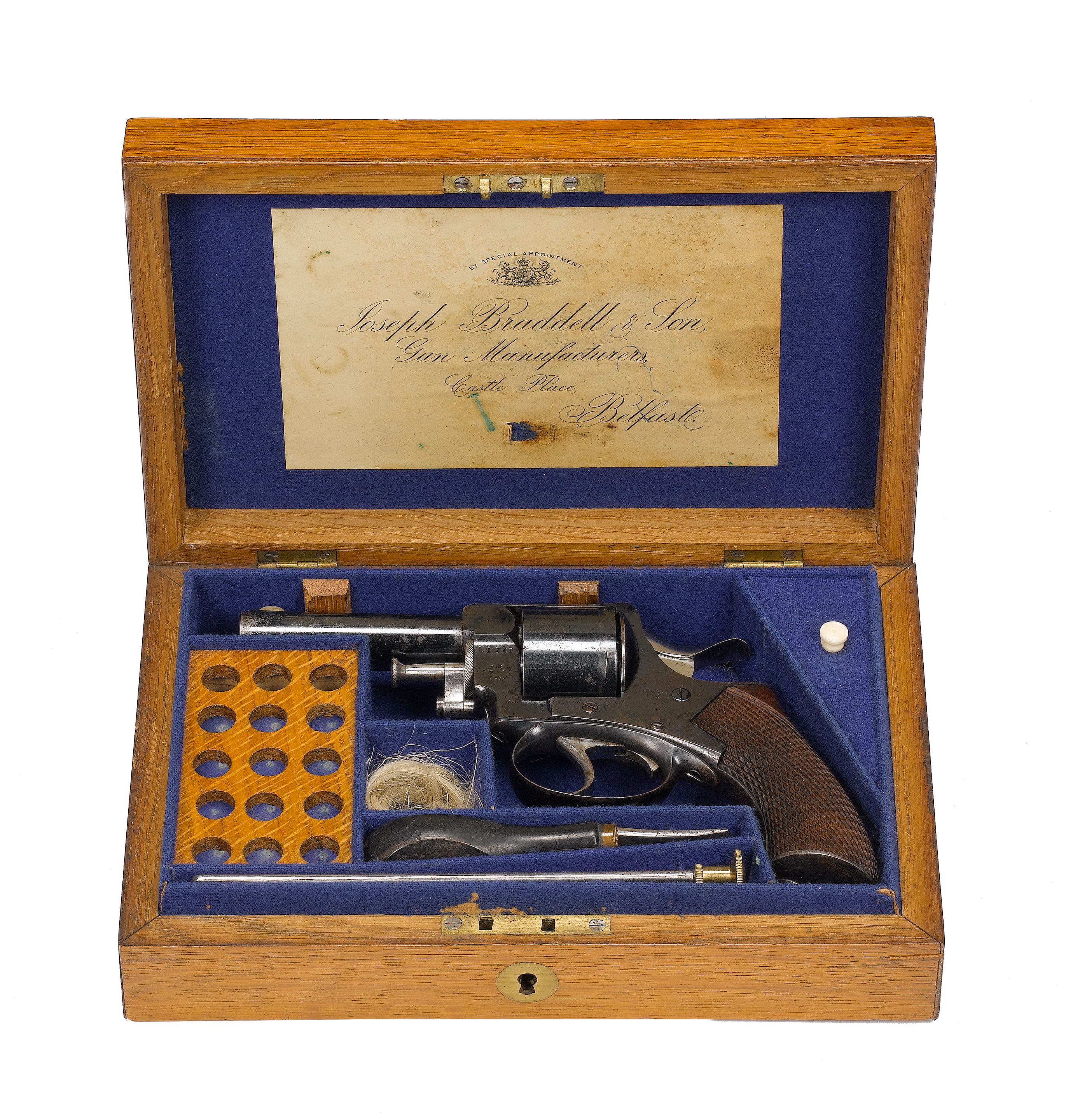 Bonhams : A cased .450 (CF) 'No. 2' (RIC) revolver by Webley & Scott ...