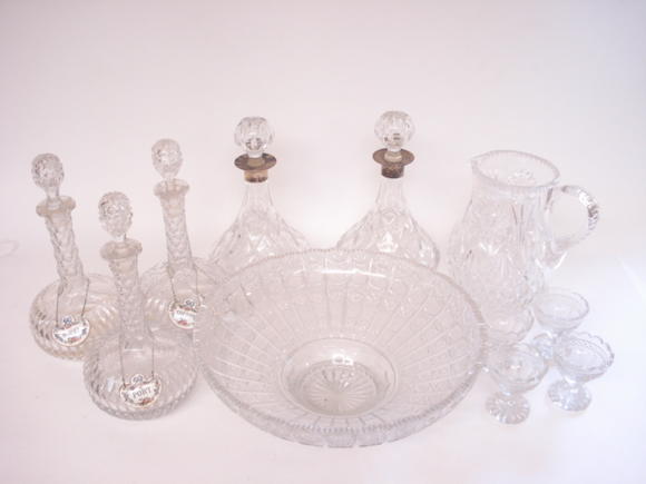 Bonhams A Collection Of Cut Glassware 20th Century