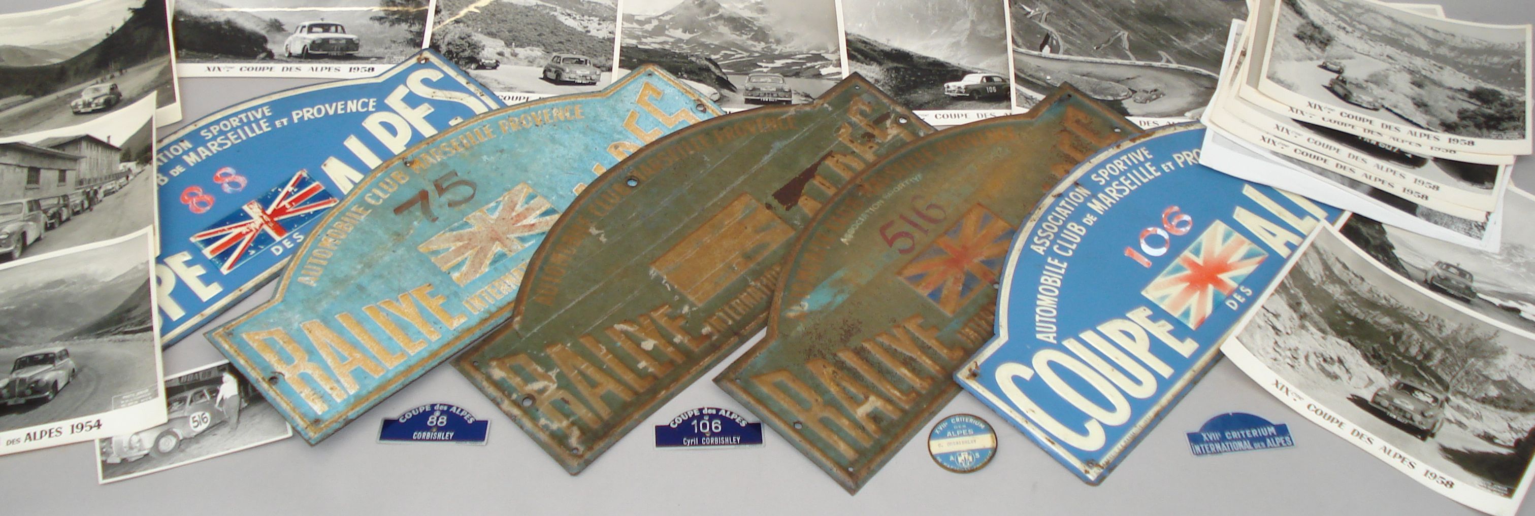 Bonhams Cars : A lot of International Rallye Des Alpes rally plates and ...